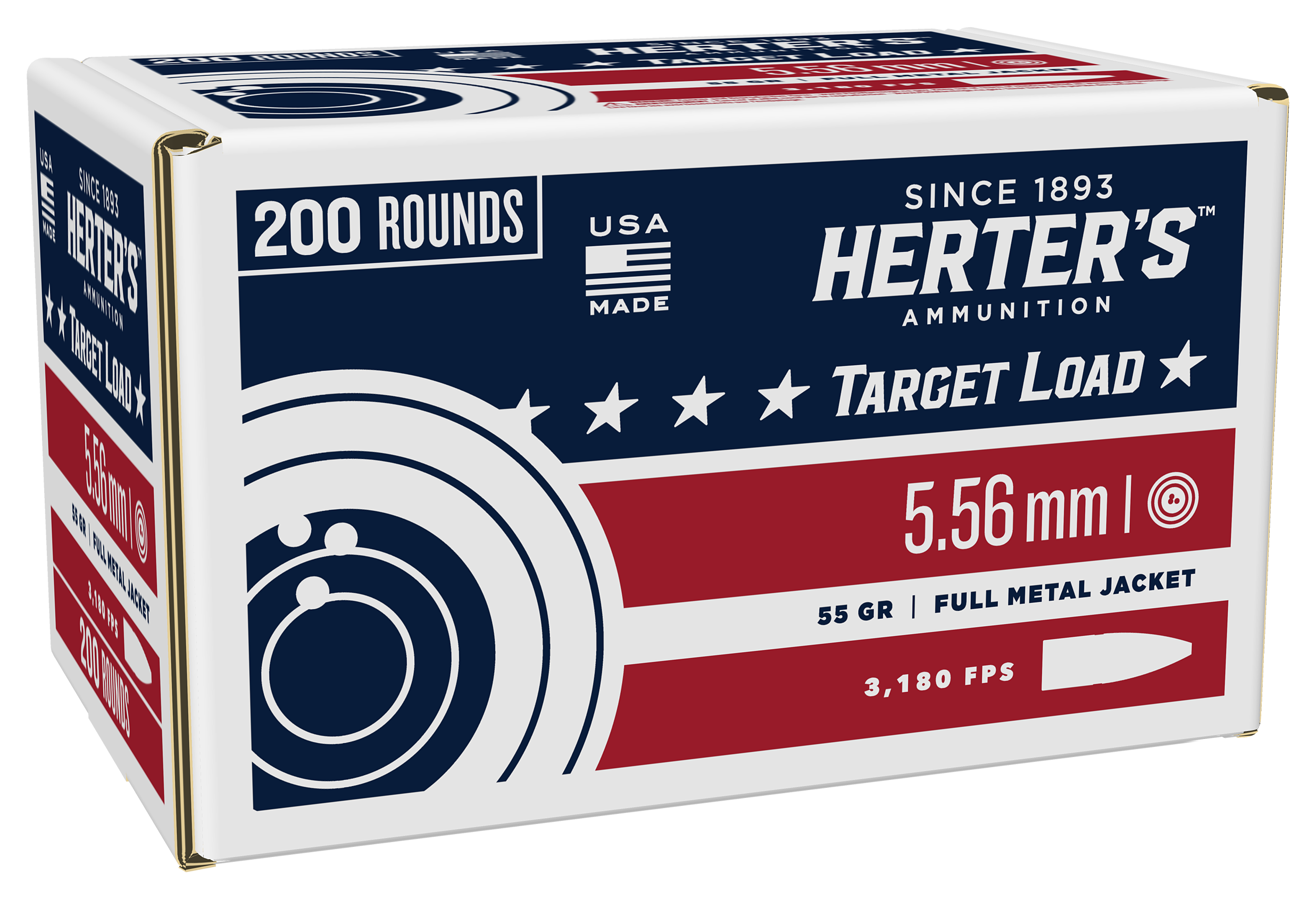 Herter's Target 5.56x45mm NATO 55 Grain Centerfire Rifle Ammo | Mack's ...